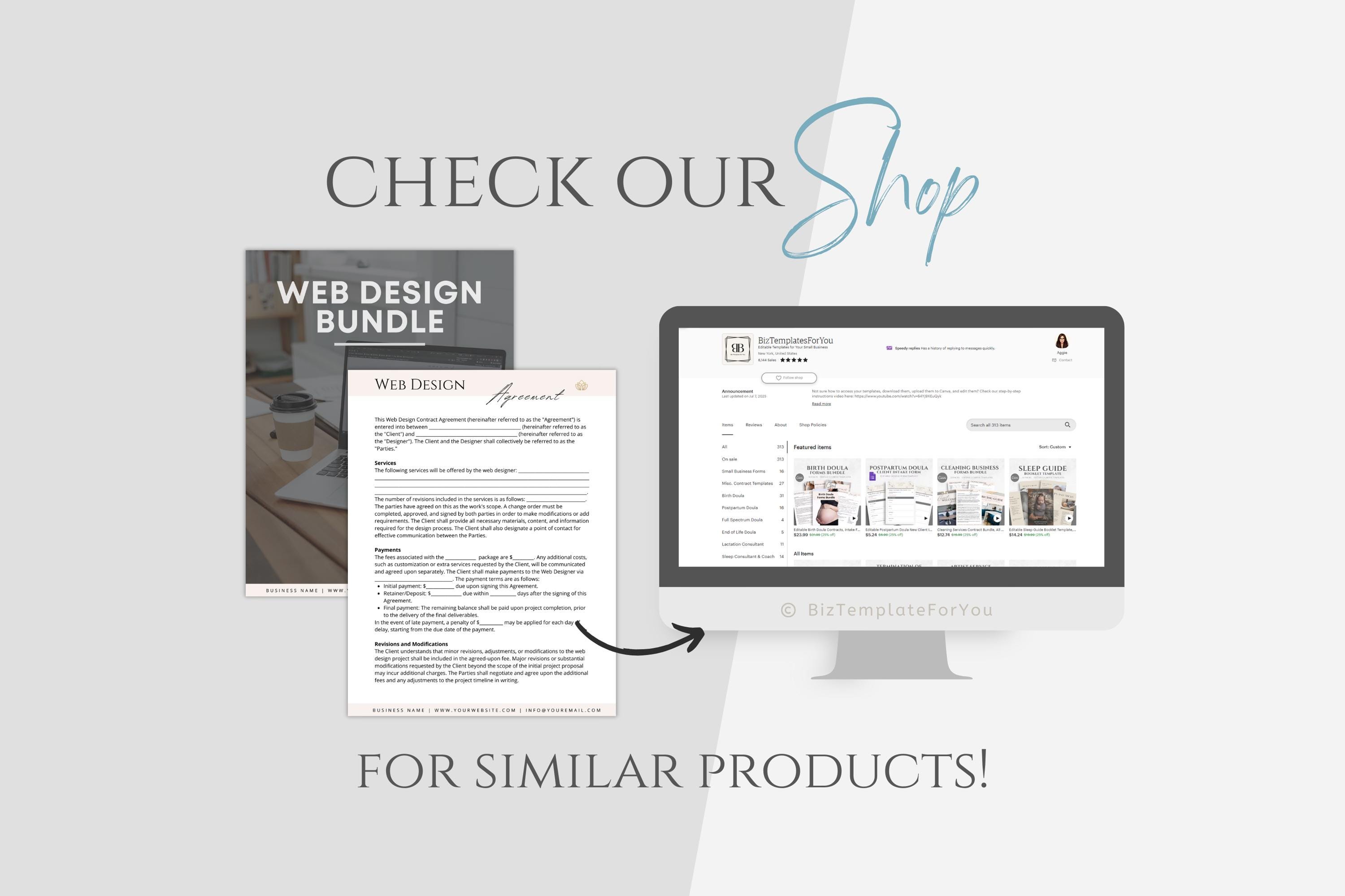 Editable Web Design Project Intake Form Template, Freelance Website ...