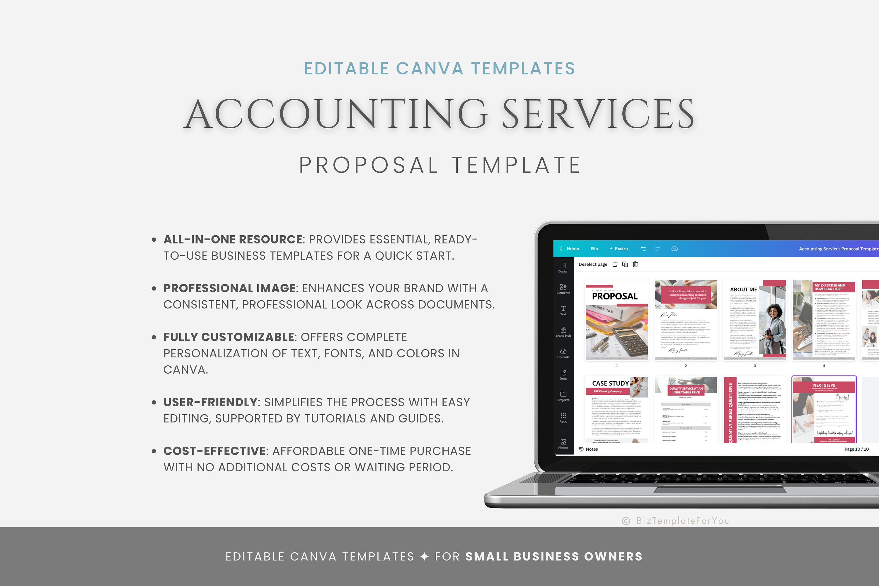 Editable Accounting Services Proposal Template, Freelance Accountant ...