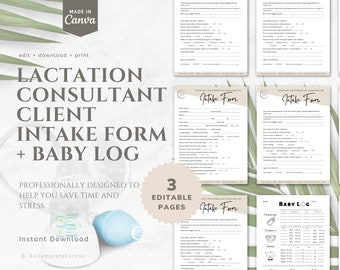 Editable Lactation Consultant Intake Form - Etsy