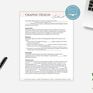 Editable Graphic Design Forms Bundle, Incl. Contract, Intake Form and ...