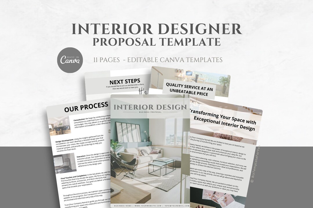 Editable Interior Design Proposal Template, Interior Designer Proposal ...