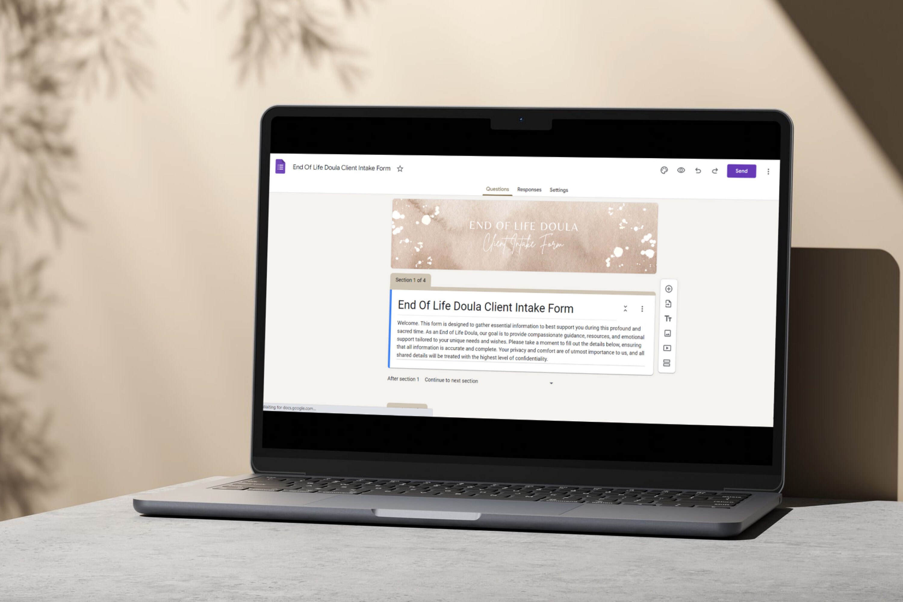 Editable End of Life Doula Client Intake Form Template, Death Doula ...