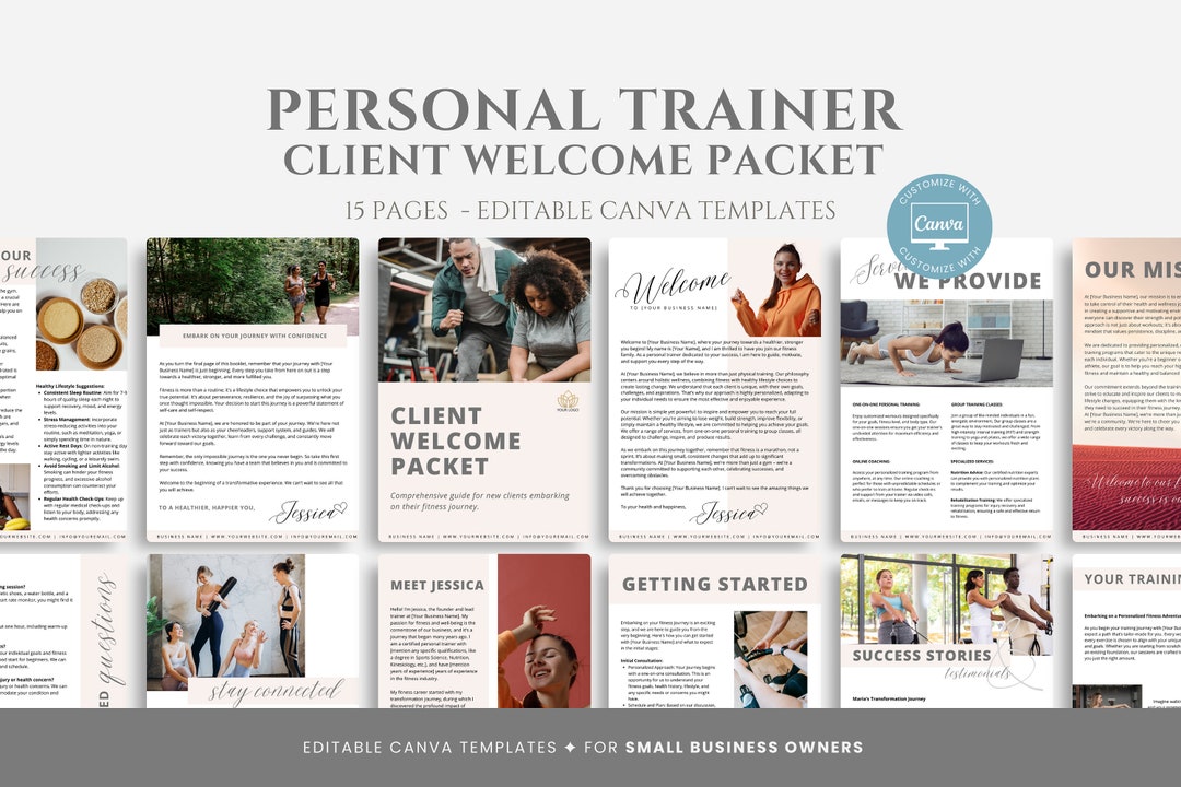 Editable Personal Trainer Client Welcome Packet, Personal Training ...