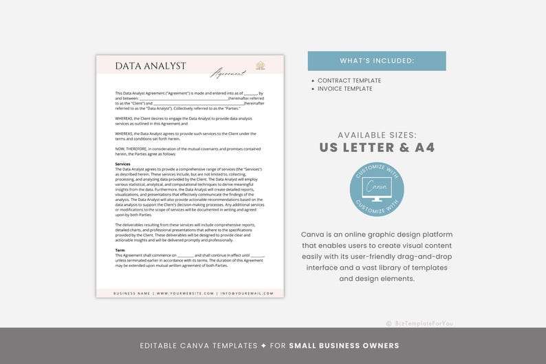 Editable Data Analyst Agreement Template, Business Analytics Agreement ...