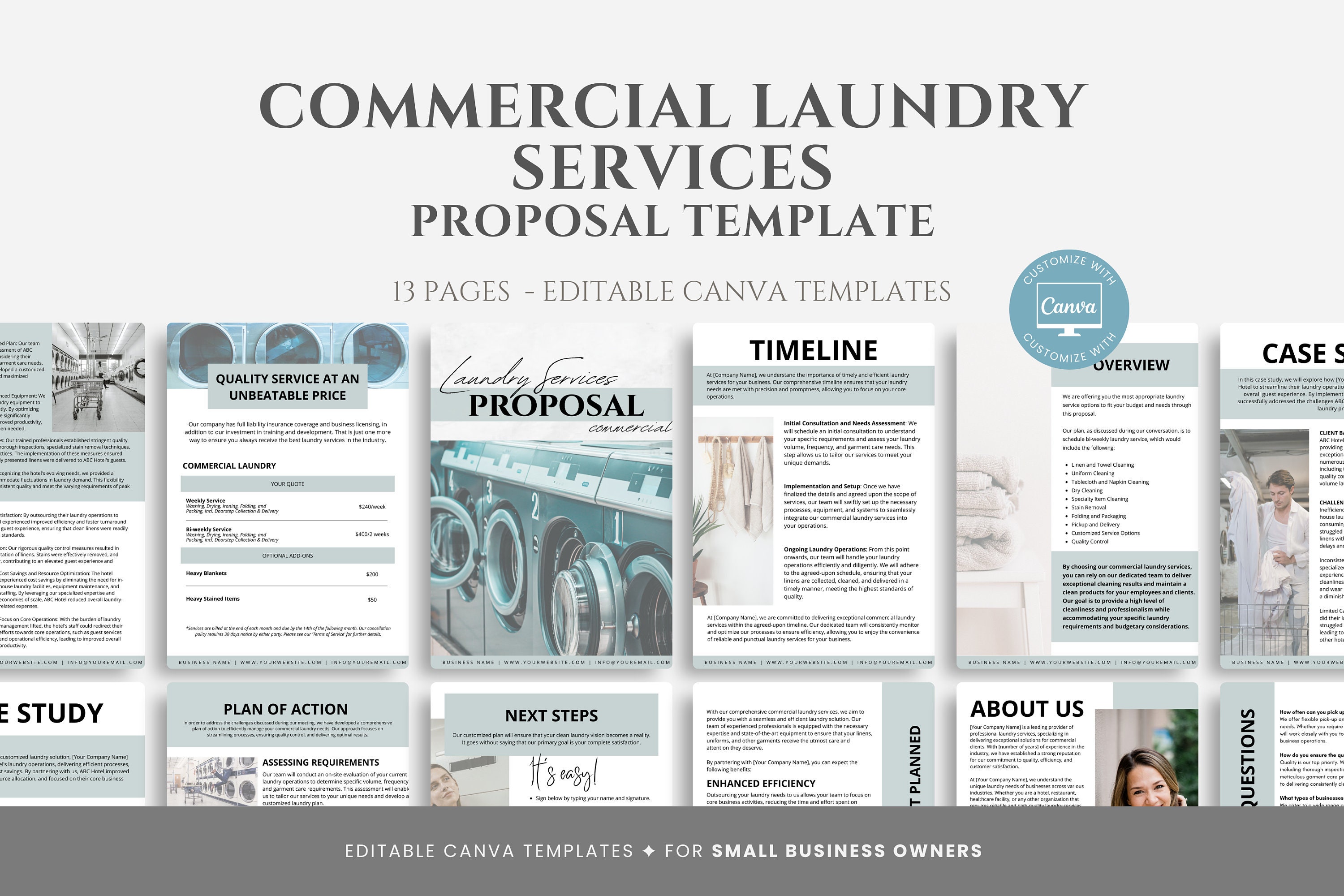 Editable Commercial Laundry Service Proposal Template, Pick and ...