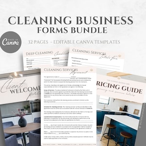Cleaning Services Contract Bundle, All Cleaning Business Forms in One Spot. Easily Editable ...