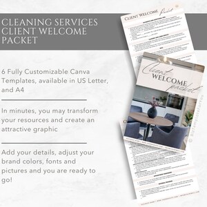 Cleaning Services Client Welcome Packet, Editable Client Onboarding ...