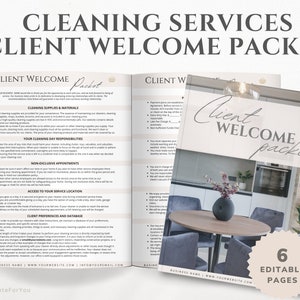 Cleaning Services Client Welcome Packet Editable Client - Etsy