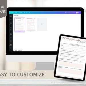 Editable Virtual Assistant Client Intake Form Template - Etsy