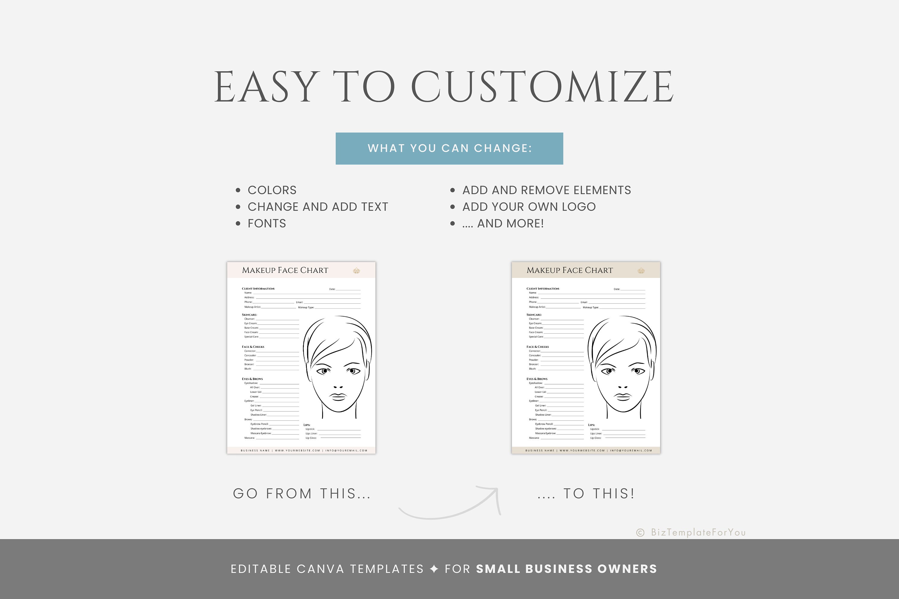 Editable Makeup Face Chart, Freelance Makeup Artist Practice Sheet ...