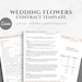 Editable Wedding Florist Contract Template, Flower Arrangements Service ...