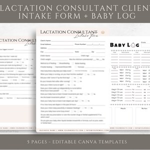 Editable Lactation Consultant Client Intake Form Template - Etsy