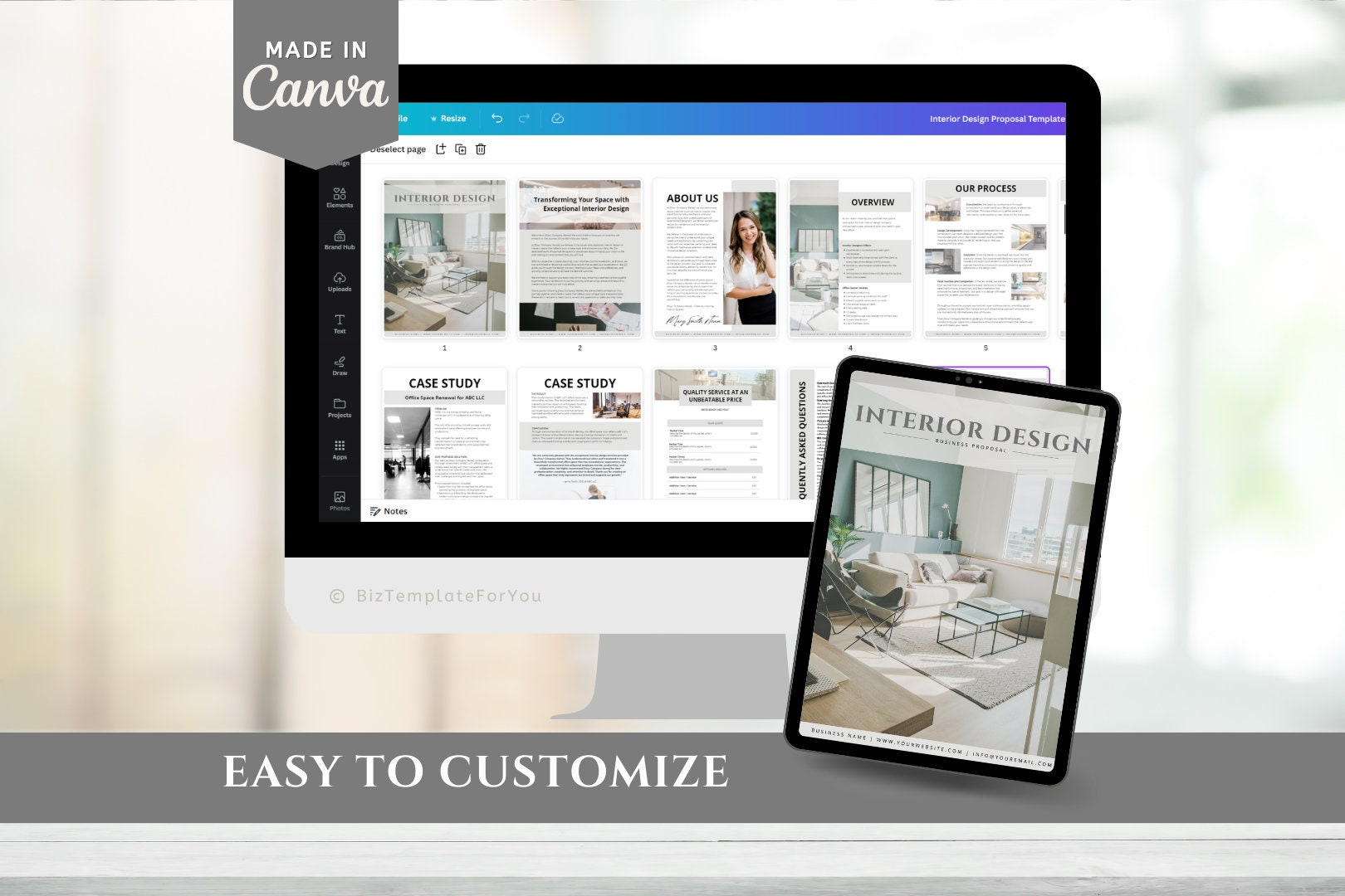 Editable Interior Design Proposal Template, Interior Designer Proposal ...