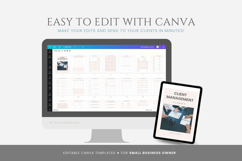 Editable Client Management Planner Template, Small Business Customer ...
