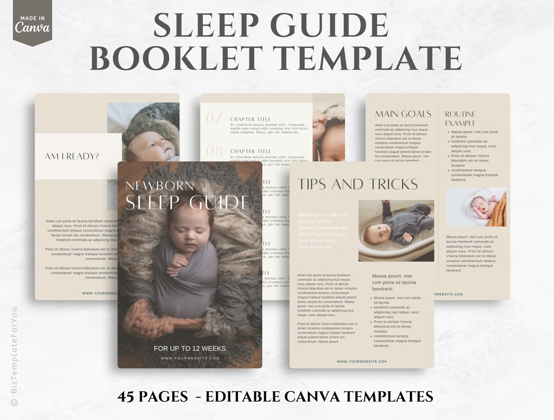 Editable Sleep Guide Booklet Template Sleep Consultant Ebook - Etsy ...