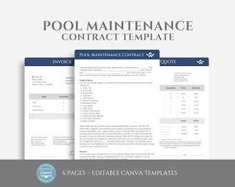 Editable Roofing Contract Template, Professional Contractor Service ...