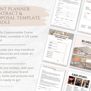 Editable Event Planner Contract & Proposal Template Bundle - Etsy
