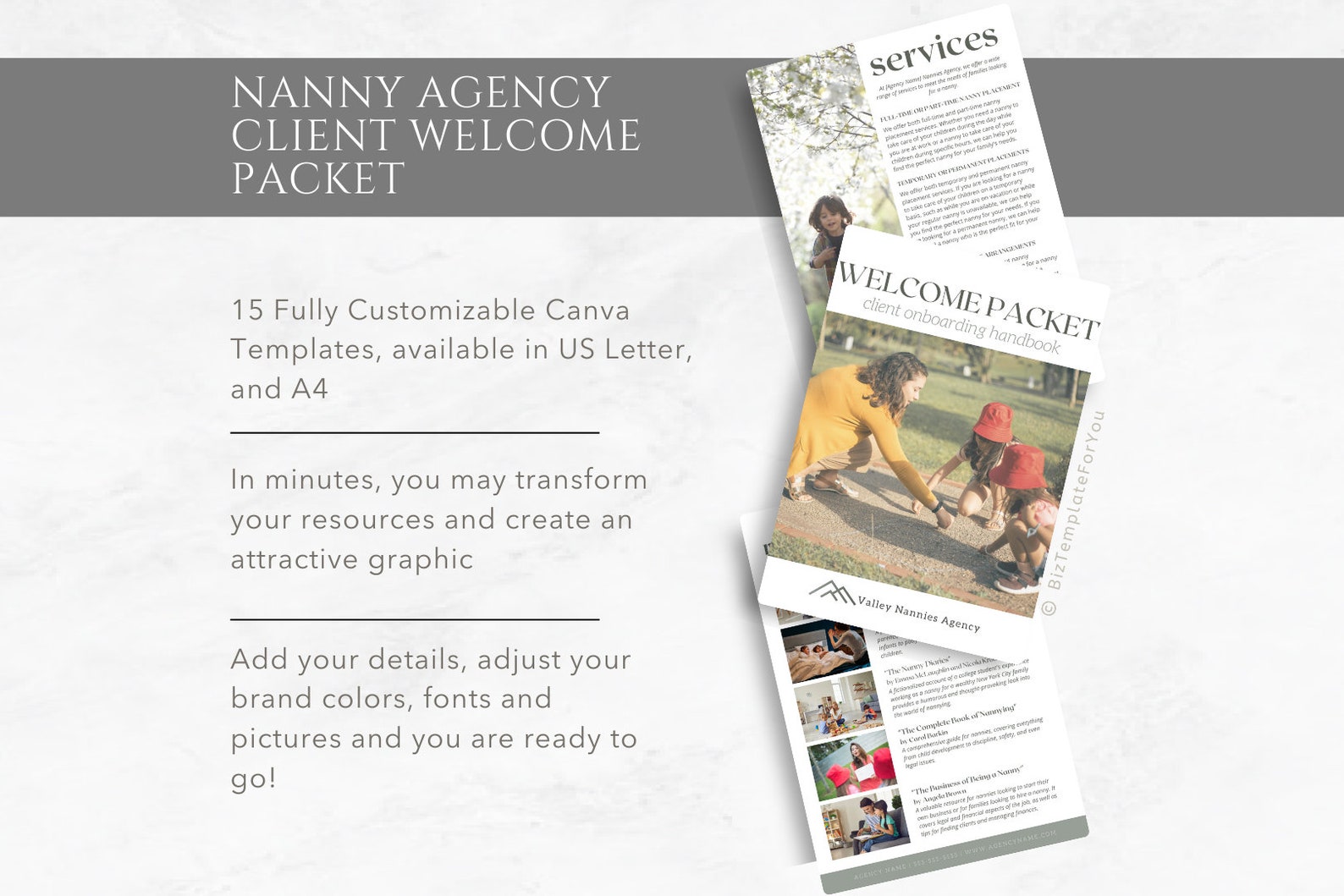 Nanny Agency Client Welcome Packet Template, Client Onboarding Template ...