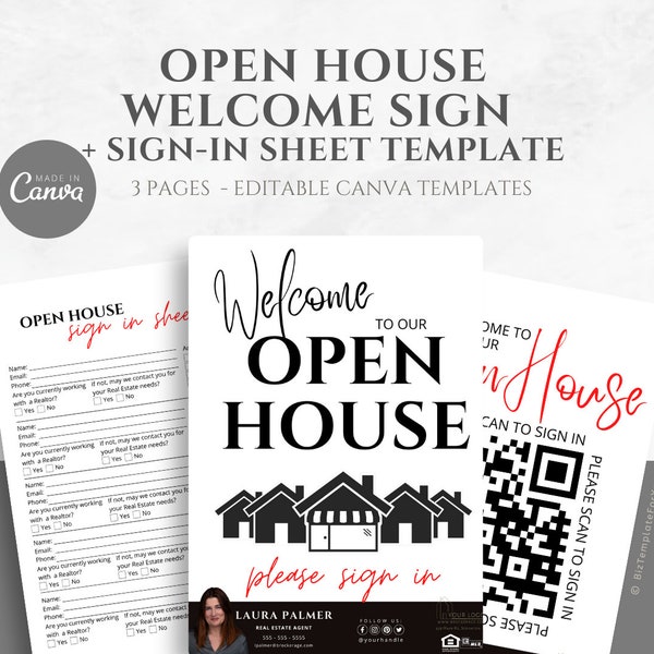 Open House Qr Code Sign - Etsy
