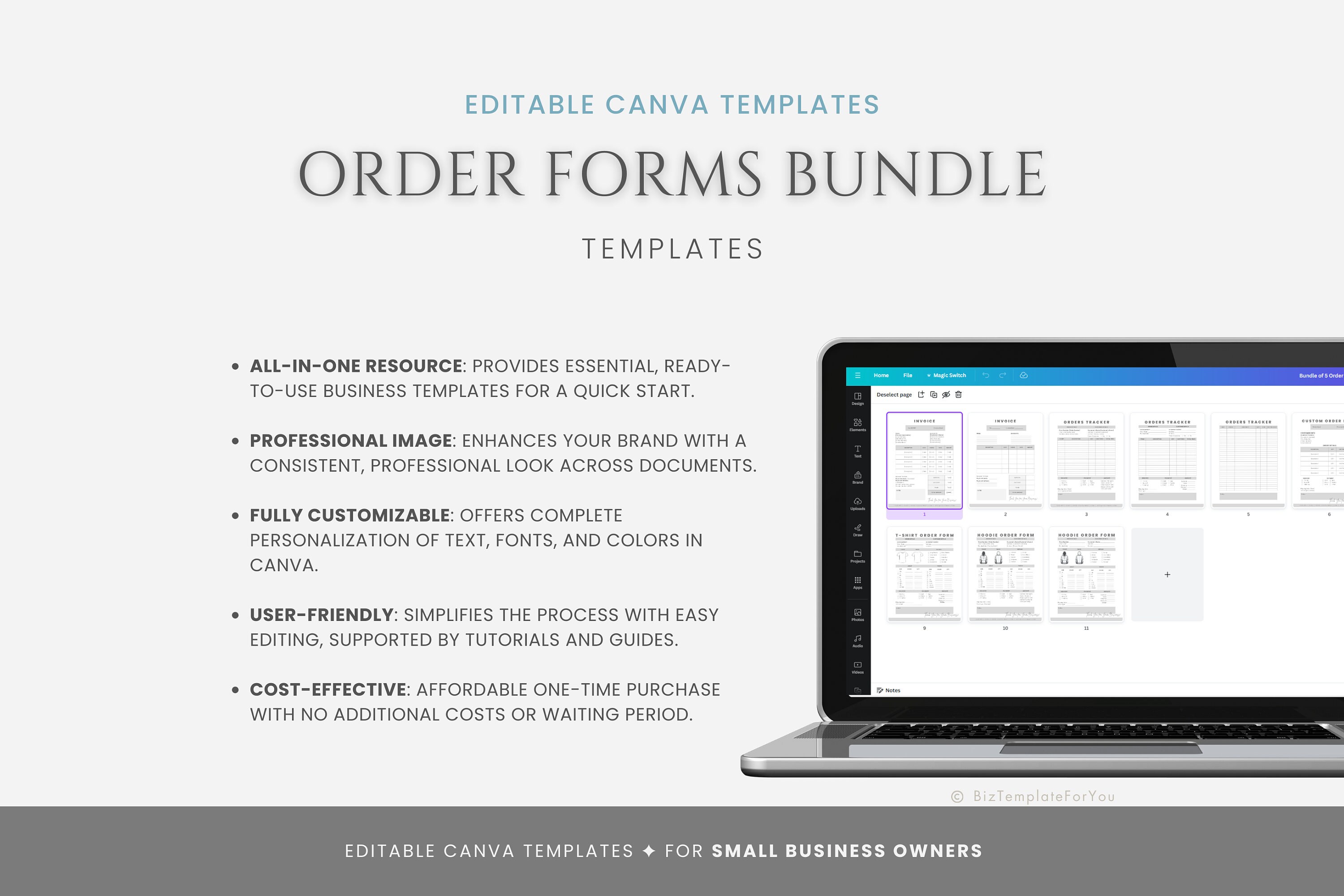 Editable 5 Order Forms Template Bundle, Printable Order Forms Template ...