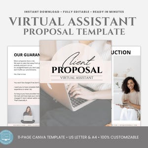 Editable Virtual Assistant Proposal Template, VA Service Pitch Document, Freelancer VA Client ...