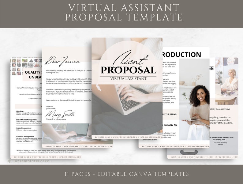 Editable Virtual Assistant Proposal Template Freelance - Etsy