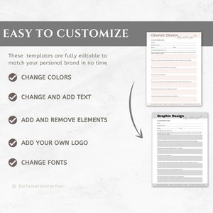 Editable Graphic Design Forms Templates Bundle Graphic Design - Etsy