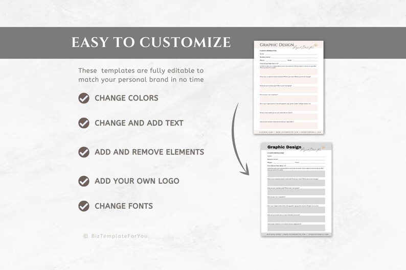 Editable Graphic Design Forms Templates Bundle Graphic Design - Etsy