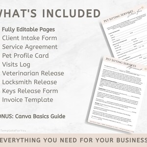 Editable Pet Sitting Contract Template Pet Sitter Templates - Etsy