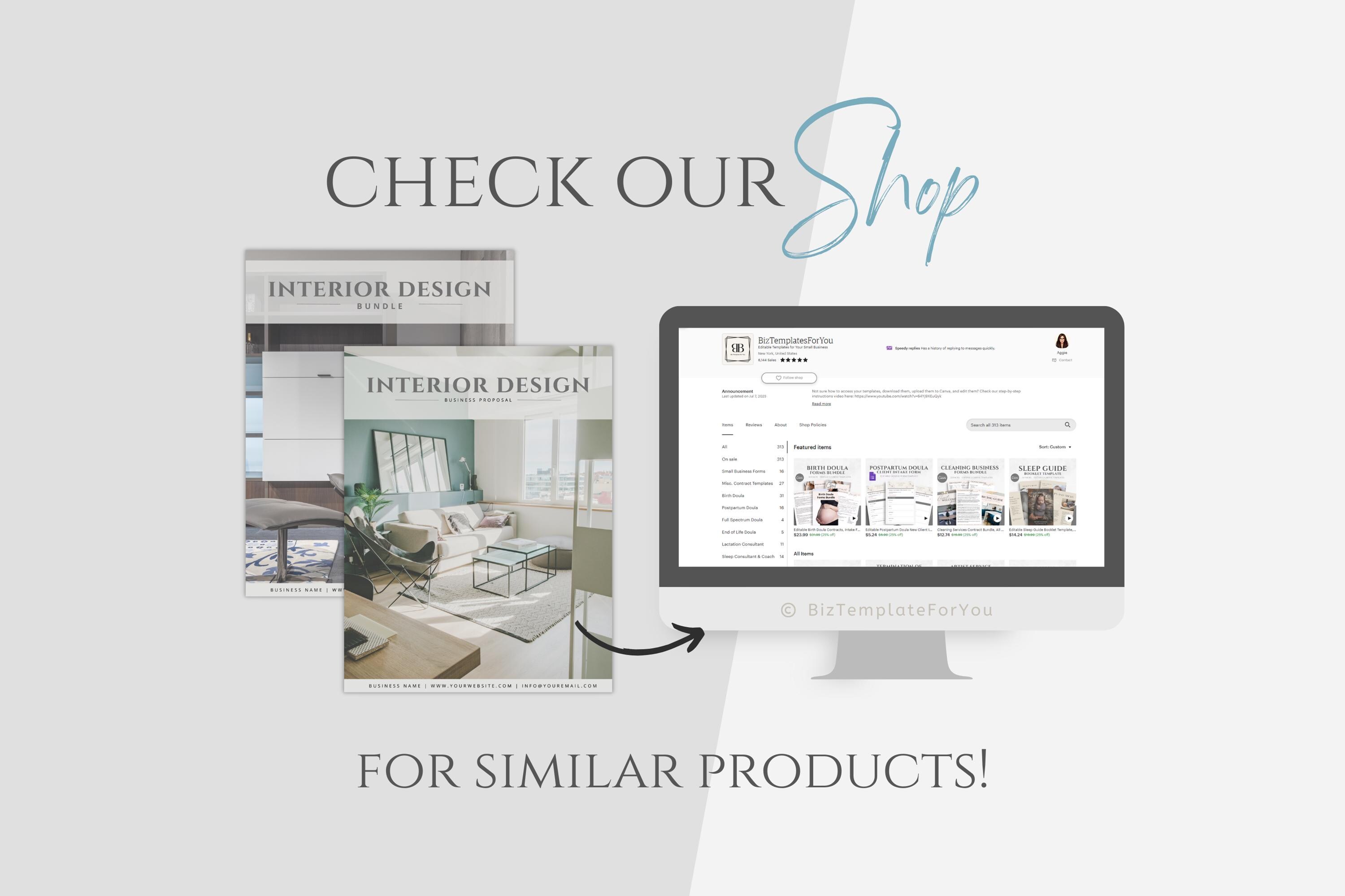 Editable Interior Design Contract Template, Interior Designer Service ...