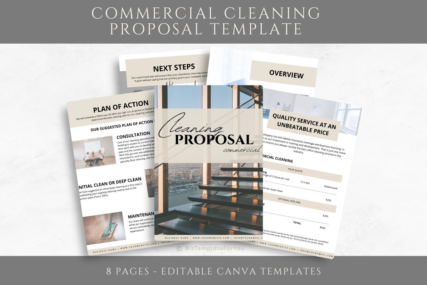 Commercial Cleaning Proposal Template for Cleaning Service Business ...