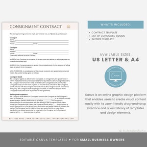 Editable Consignment Contract Template, Product Consignment Agreement ...