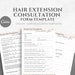 Fully Editable Hair Extension Consultation Form Template for ...