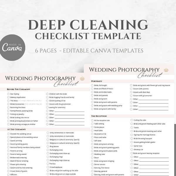 House Cleaning Checklist - Etsy