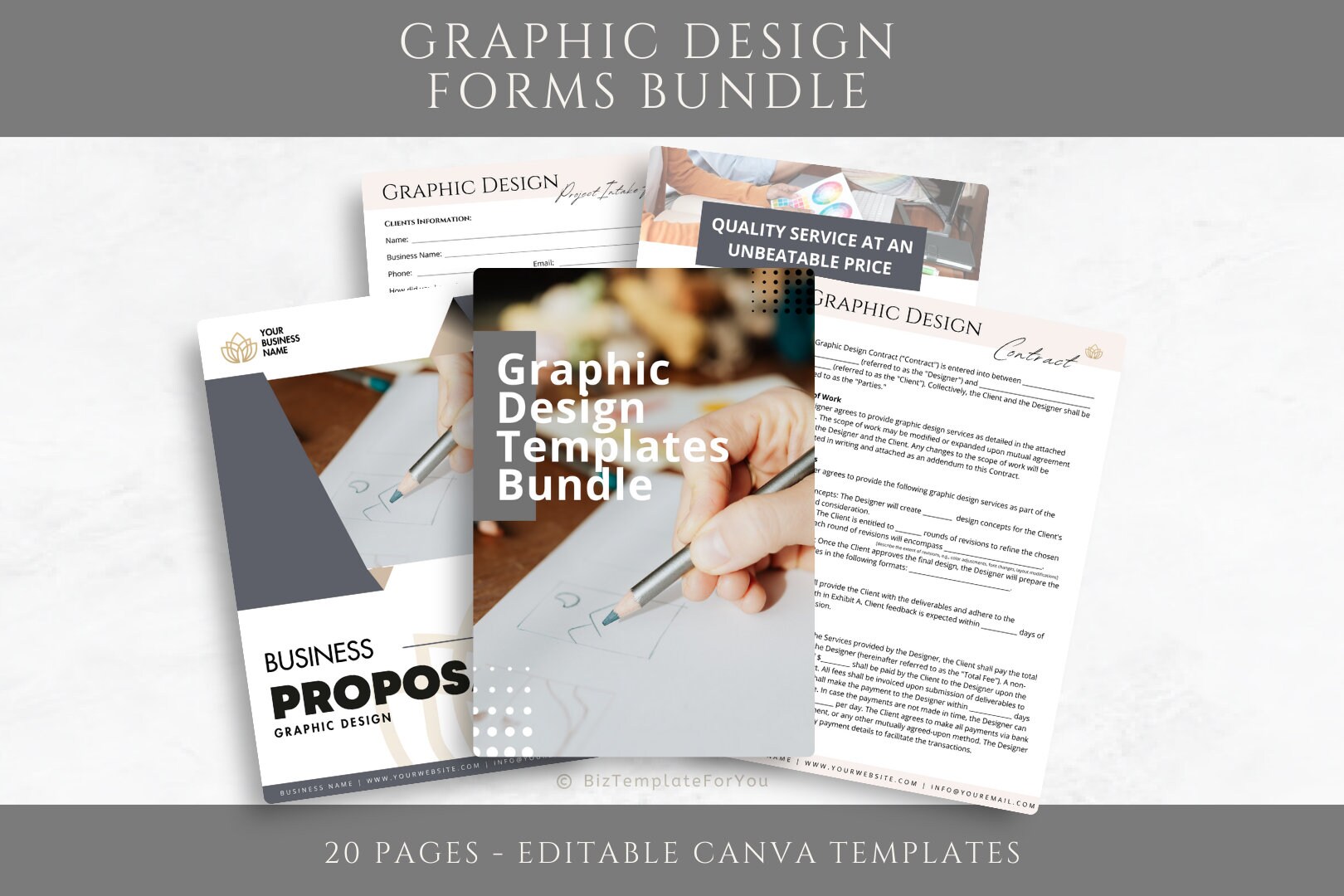 Editable Graphic Design Forms Templates Bundle, Graphic Design Service ...