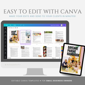 Editable Daycare Parent Handbook Template, Parent Handbook for Home ...