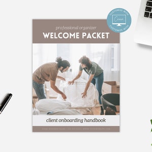 Editable Professional Organizer Client Welcome Packet Template, Home Organizer Client Onboarding ...