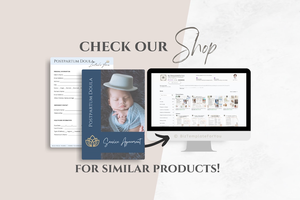 Editable Postpartum Doula Visits Notes and Tracker Templates. Doula Log ...