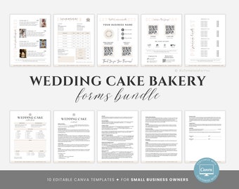 Editable Wedding Cake Contract Template, Wedding Cake Order Form ...