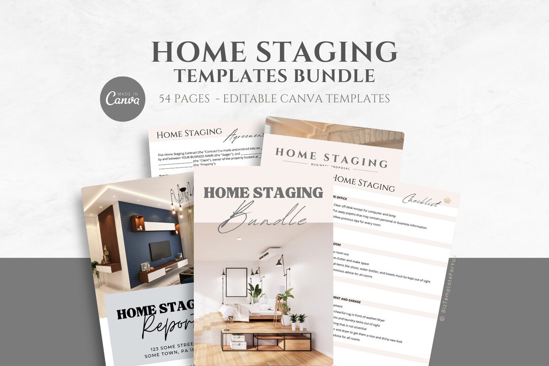 Editable Home Staging Business Templates Bundle, Property Staging ...