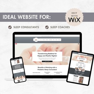 Sleep Consultant Website Template, Customizable Wix Website for ...