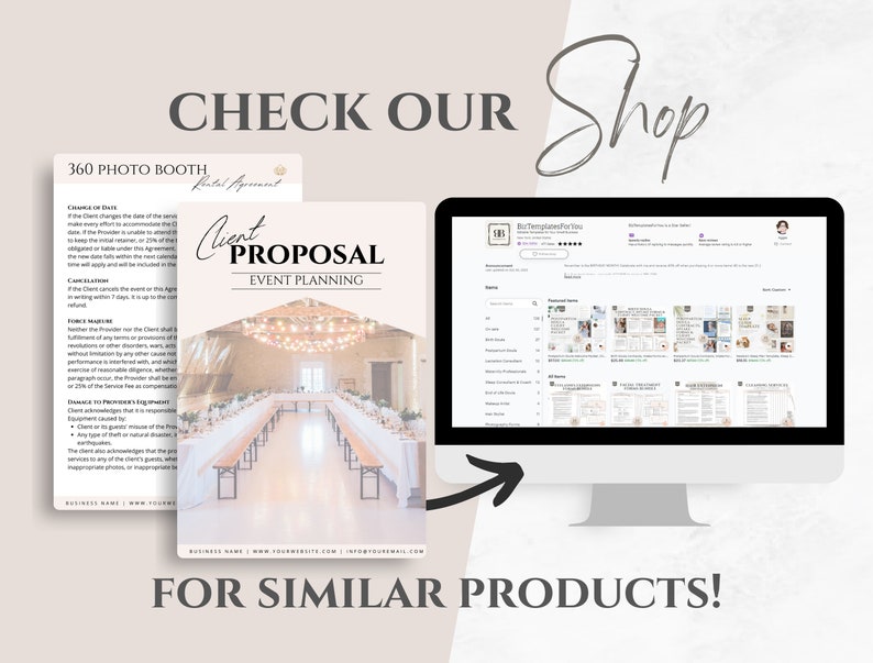 Editable Event Planner Contract & Proposal Template Bundle - Etsy