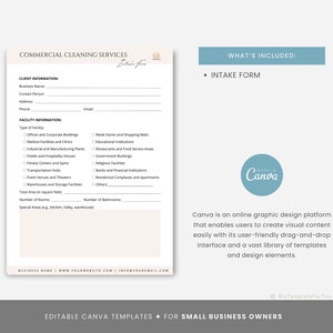 Commercial Cleaning Intake Form Template for Cleaning Service Business ...