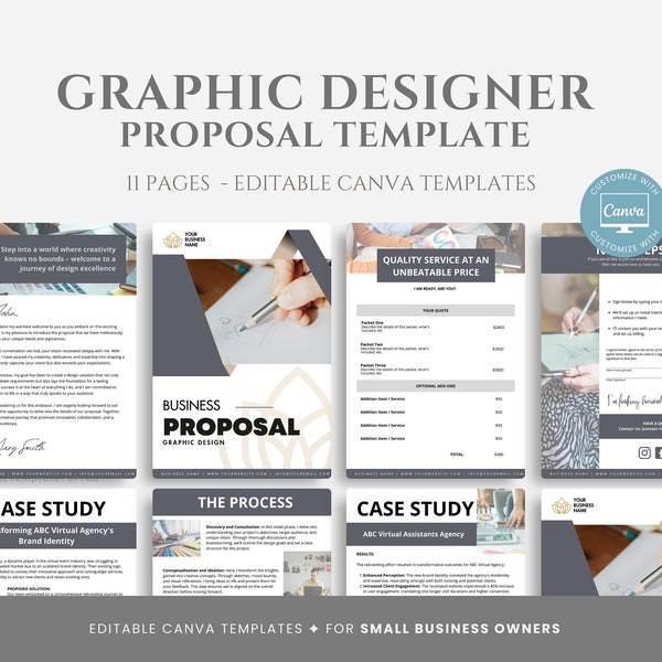 Graphic Designer Proposal Template - Etsy