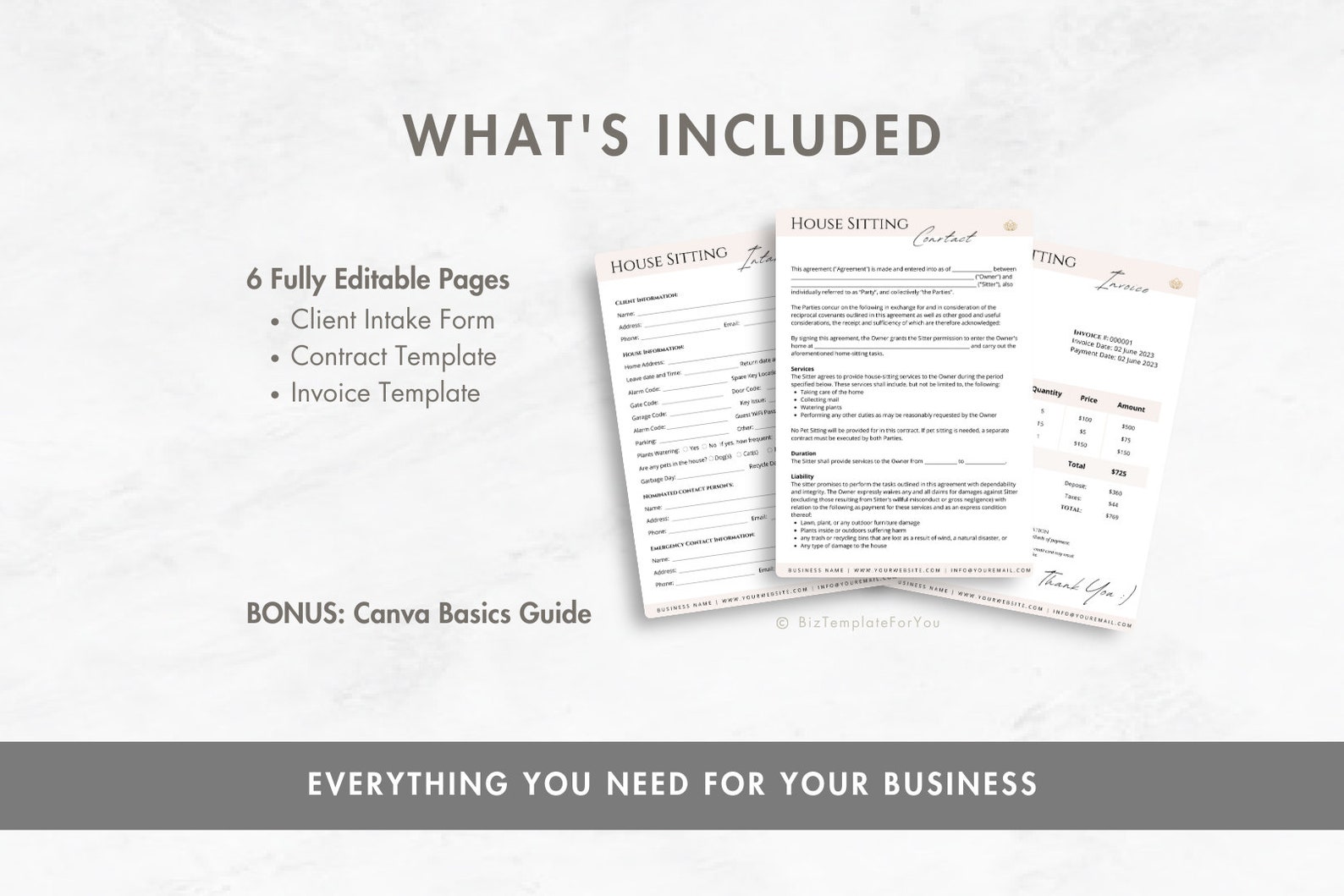 Editable House Sitting Contract Template, House Sitter Templates, Home ...