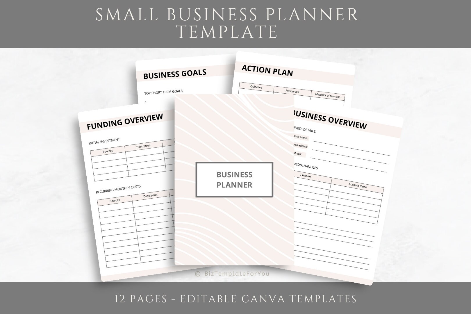 Editable Business Planner Template, Small Business Planning Workbook ...