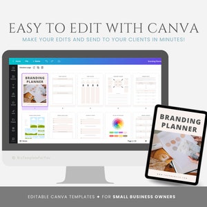Editable Branding Planner Template, Brand Strategy Workbook, Business ...