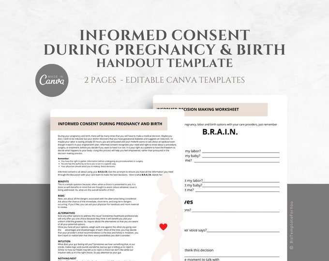 Editable Labor Partner Cheat Sheet Template, Birth Partner Info Sheet ...