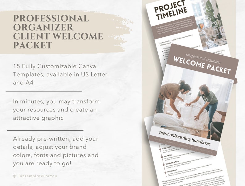 Editable Professional Organizer Client Welcome Packet - Etsy