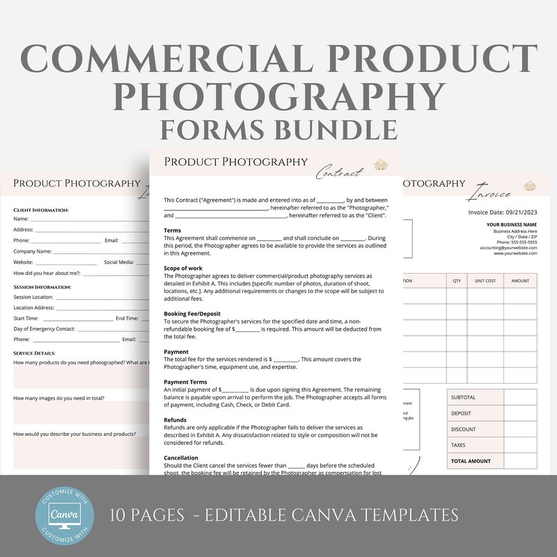 Photography Forms - Etsy